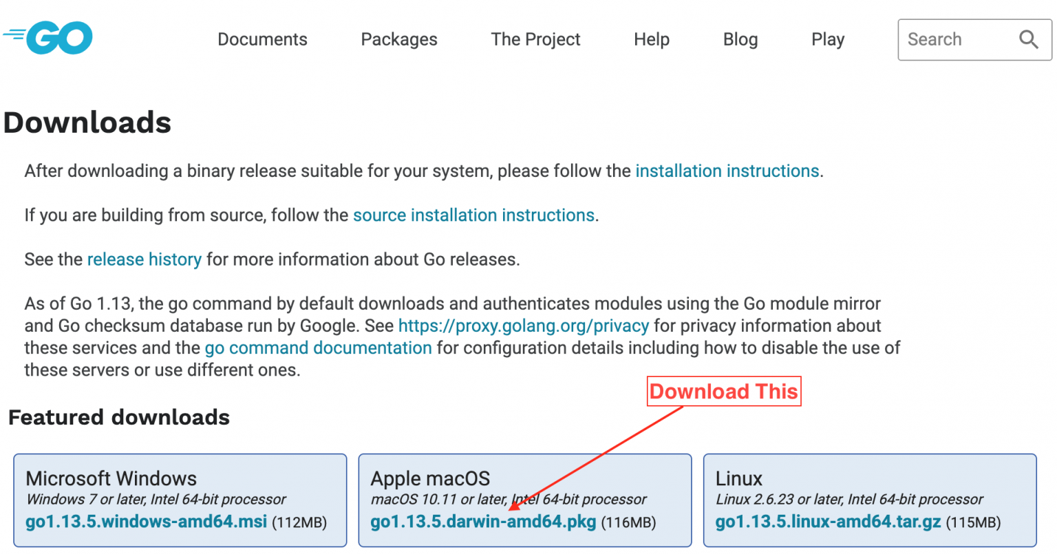 How to Install Go on Mac OS - Golang Docs